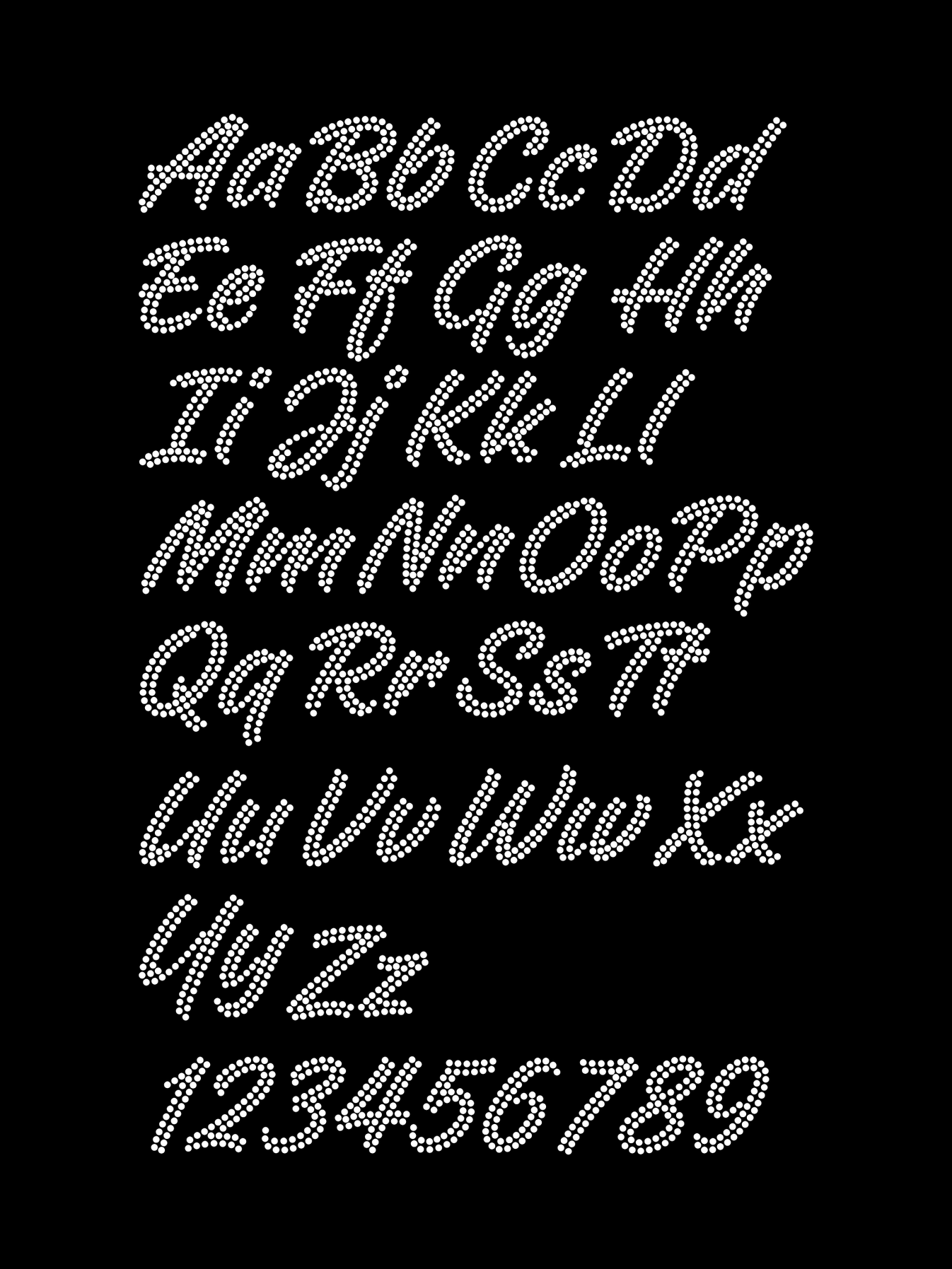 Blinged Out Beauty – Rhinestone Script Font SVG – Krystal Glaze